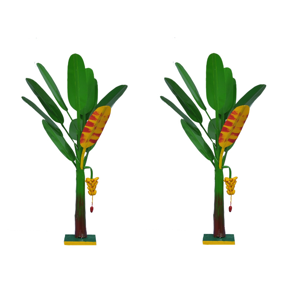 artifical banana tree home decor pooja decor 2ft 1 pair - Golu Dolls ...
